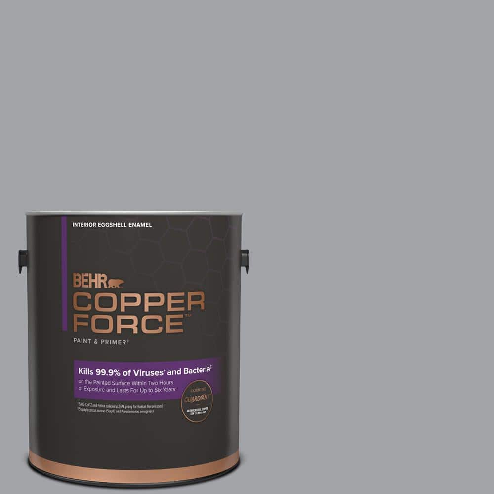 COPPER FORCE 1 gal. #N530-4 Power Gray Eggshell Enamel Virucidal and ...