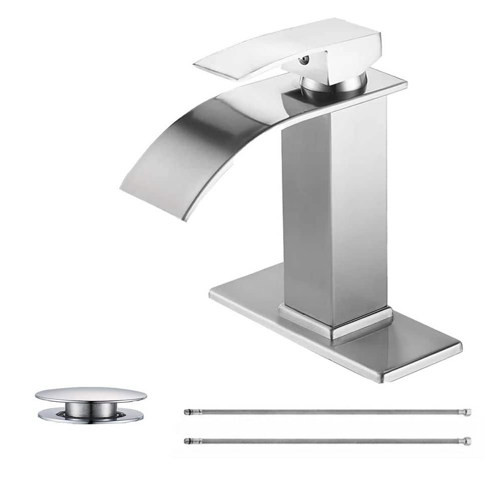 BYH build your home Waterfall Single Handle Single Hole Arc Bathroom ...