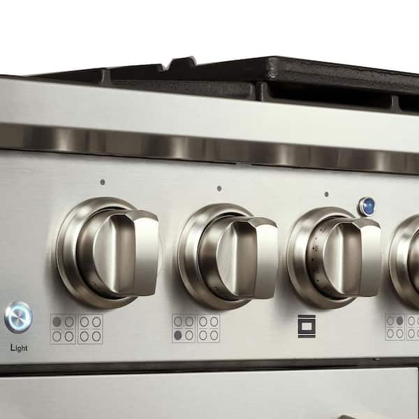 JANSKA 48 in. 6.7 Cu. Ft. Professional Freestanding Dual Fuel Range ...