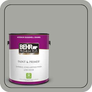 BEHR PREMIUM PLUS 5 gal. #PPU24-18 Great Graphite Semi-Gloss Enamel Low ...