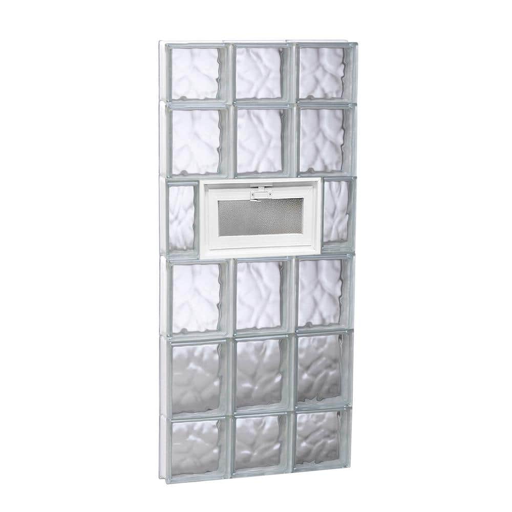 Clearly Secure 17.25 in. x 42.5 in. x 3.125 in. Frameless Wave Pattern ...