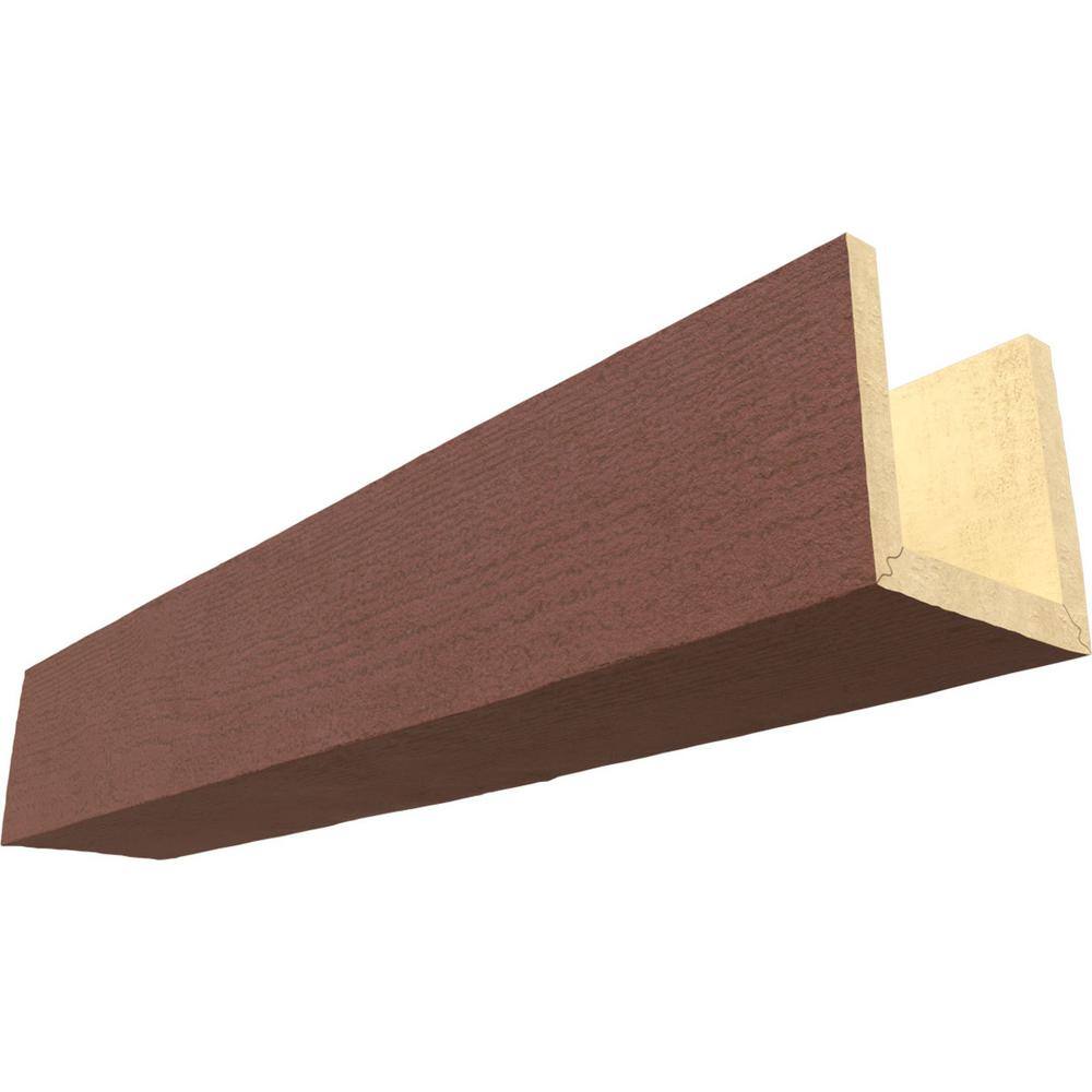Ekena Millwork Endurathane 6 in. H x 4 in. W x 14 ft. L Rough Sawn ...
