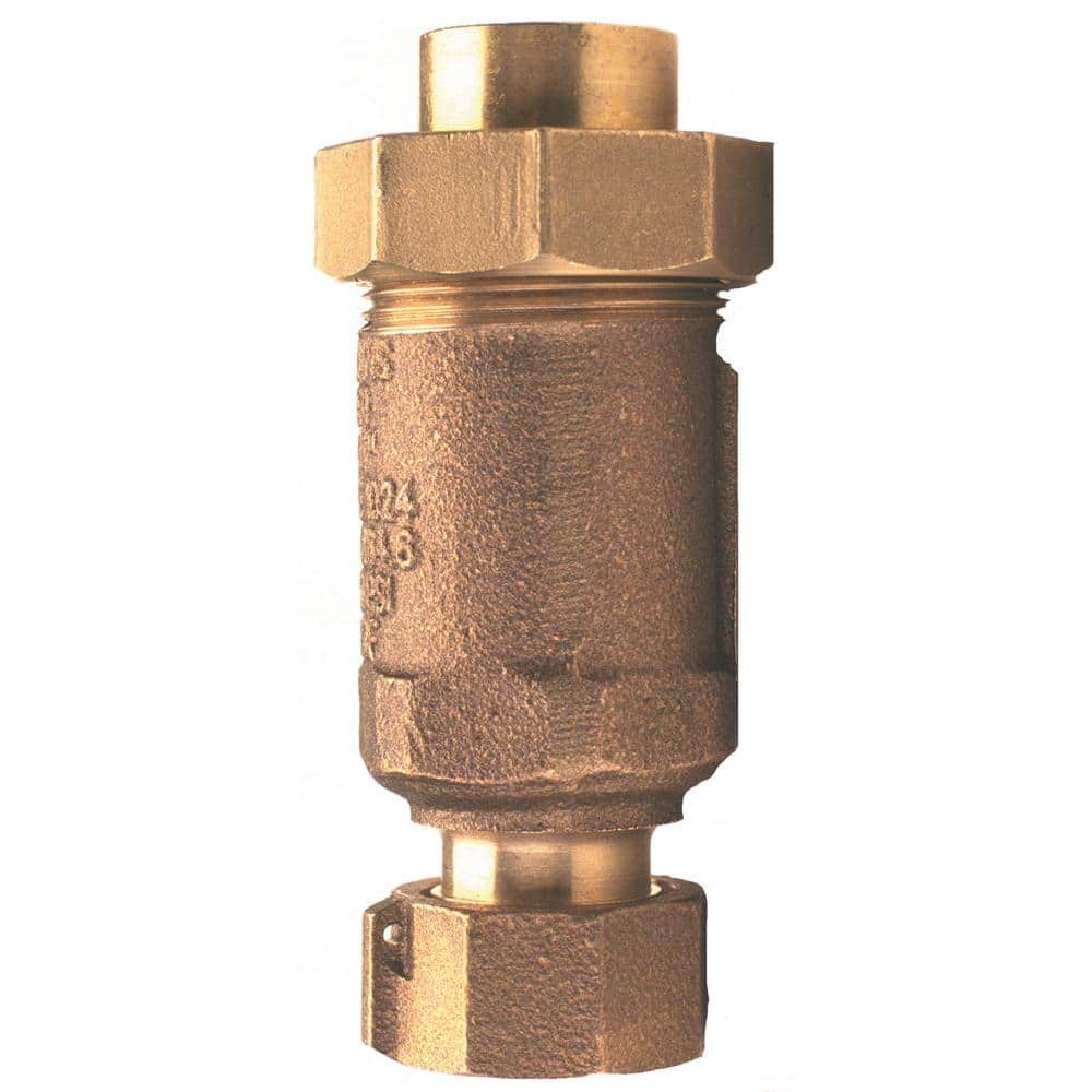 Zurn-Wilkins 3/4 in. FNPT Inlet and Outlet Lead-Free Dual Check Valve ...
