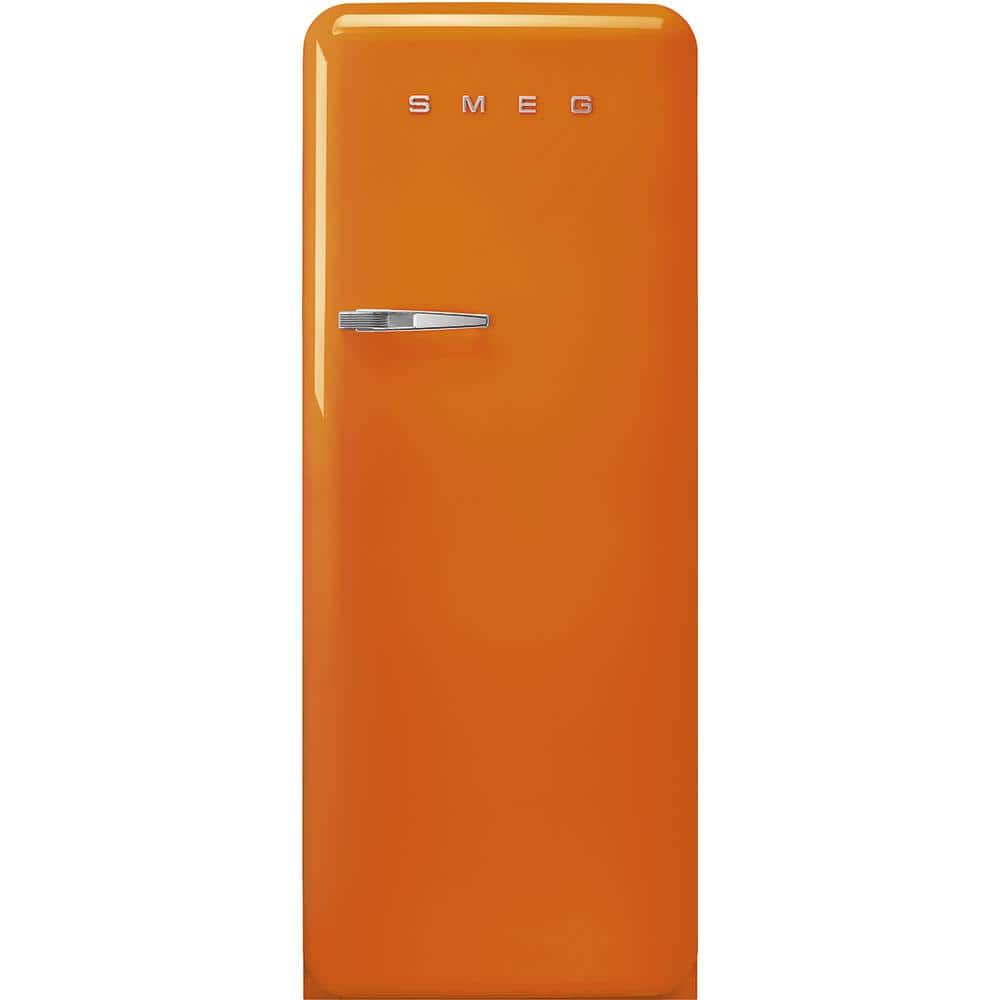 smeg FAB28 Retro 60cm Refrigerator w/ Freezer Compartment. Orange ...