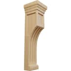 Ekena Millwork 4 in. x 4 in. x 14 in. Unfinished Wood Cherry Recessed ...