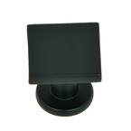 Stone Mill Hardware SoHo 1 in. Matte Black Square Cabinet Knob (10-Pack ...