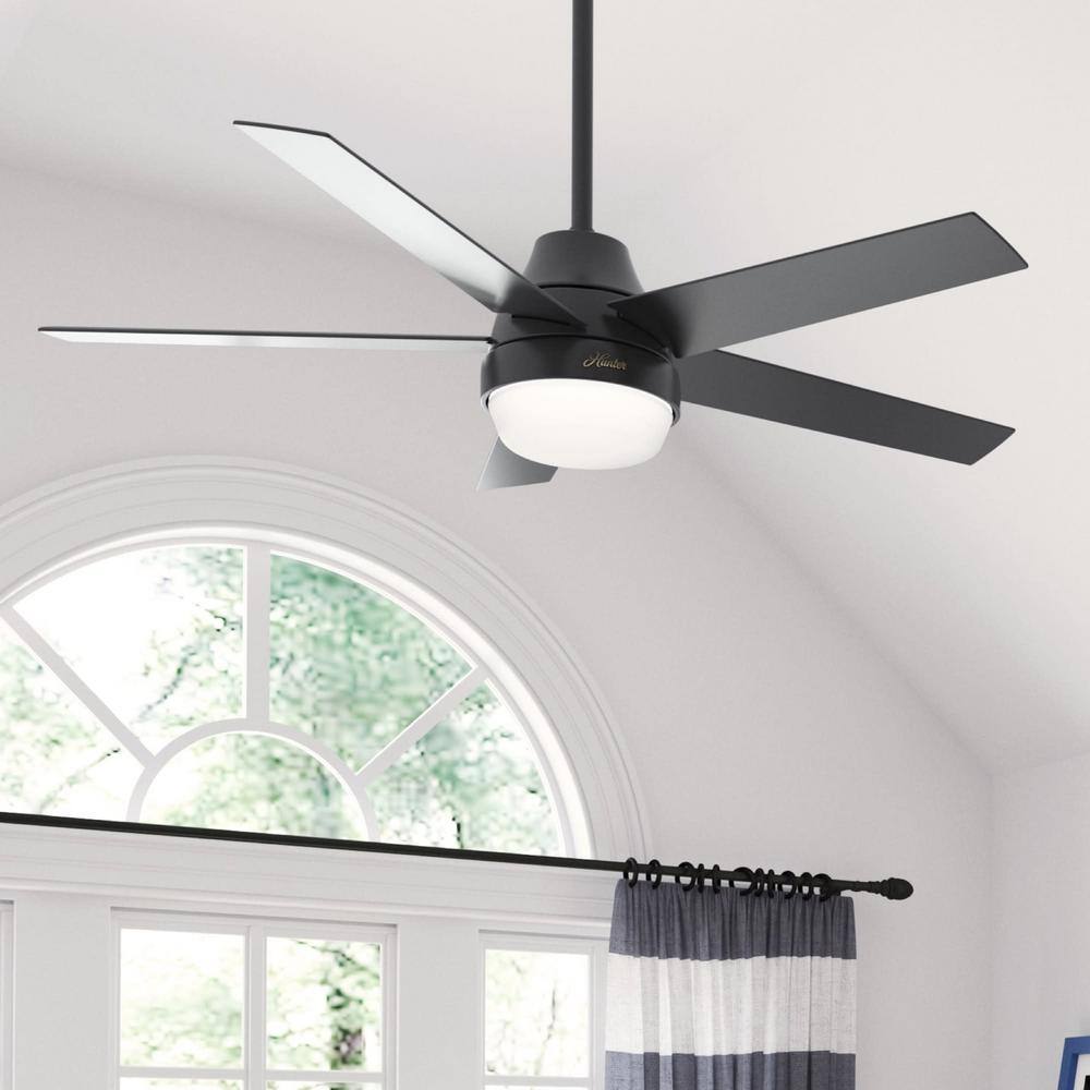 Buy Aerodyne 52 in. Indoor Matte Black Smart Ceiling Fan with Light Kit ...