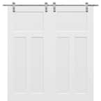 MMI Door 72 in. x 80 in. Smooth Madison Primed Composite Double Sliding ...