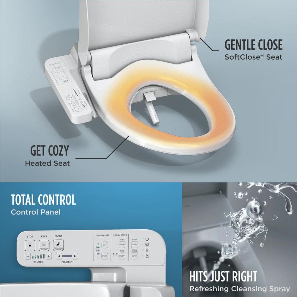 A2 Washlet Electric Heated Bidet Toilet Seat for Elongated Toilet in ...