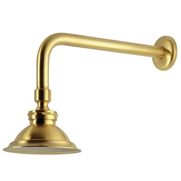 Kingston Brass Victorian 1-Spray Patterns 4.81 in. Wall Mount Rain ...