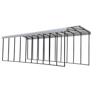 Arrow 14 ft. W x 24 ft. D x 14 ft. H Galvanized Steel Charcoal Finish ...
