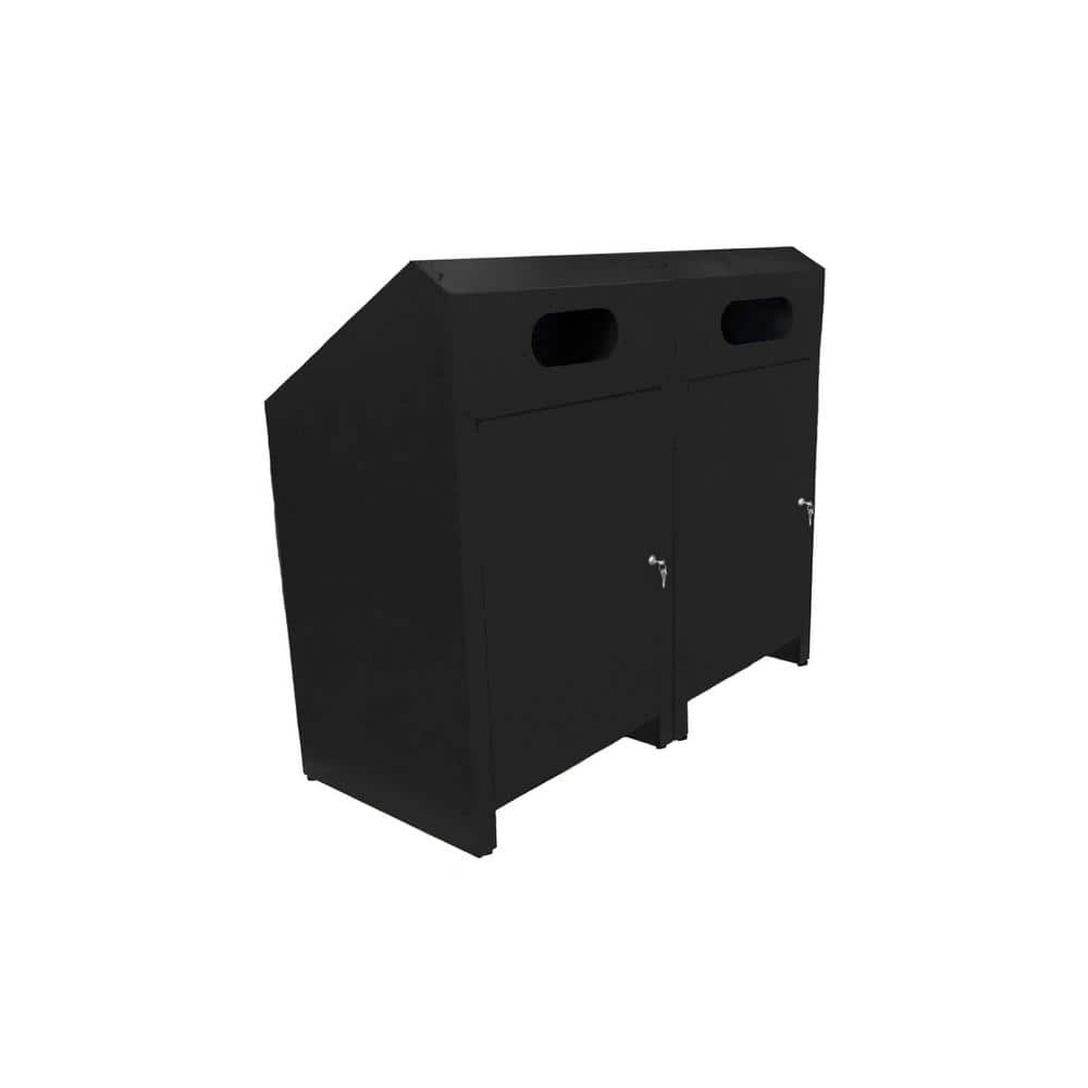 Paris 68 Gal. RC-2 Black Outdoor Recycling Bin 461-451-0006 - The Home ...
