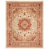 SAFAVIEH Lyndhurst Ivory/Rust 10 ft. x 14 ft. Floral Border Medallion ...