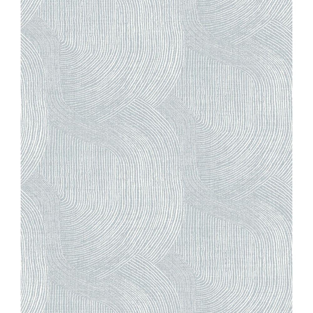 A-Street Prints Folly Light Blue Zen Swirls Wallpaper Sample 4172 ...