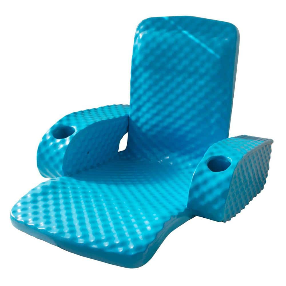 TRC Recreation Marina Blue Folding Baja Chair Swimming Pool Float ...