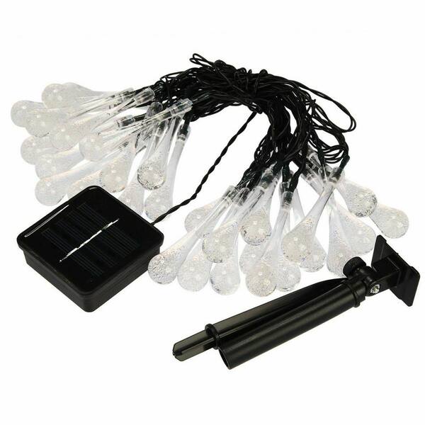 LIGHTSMAX Outdoor 20 ft. Solar Novelty Bulb 30 LED String Light in ...