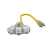 Yellow Jacket 2 ft. 12/3 SJTW 3 Multi-Outlet Outdoor Heavy-Duty Adapter ...