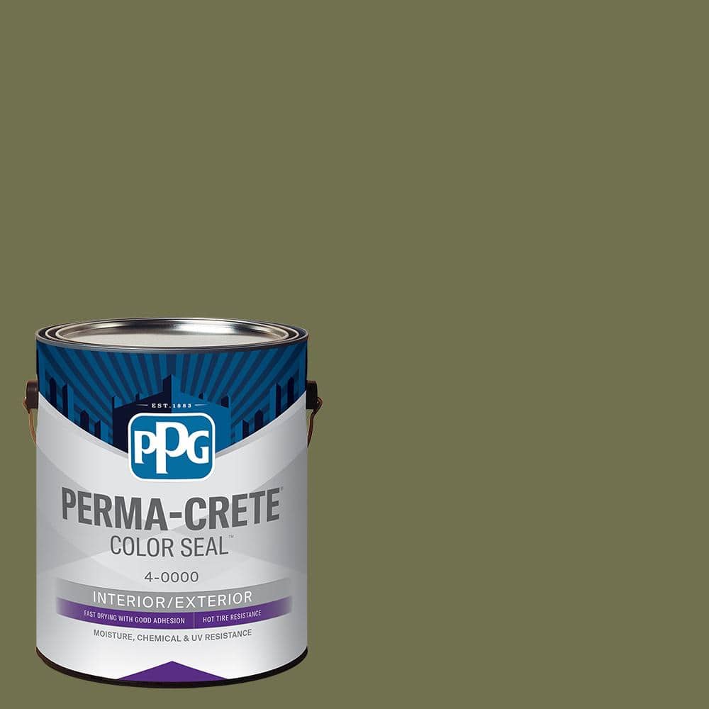 Perma-Crete Color Seal 1 gal. PPG1115-7 Gratefully Grass Satin Interior ...
