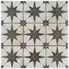 Merola Tile Harmonia Kings Star Nero 13 in. x 13 in. Ceramic Floor and ...
