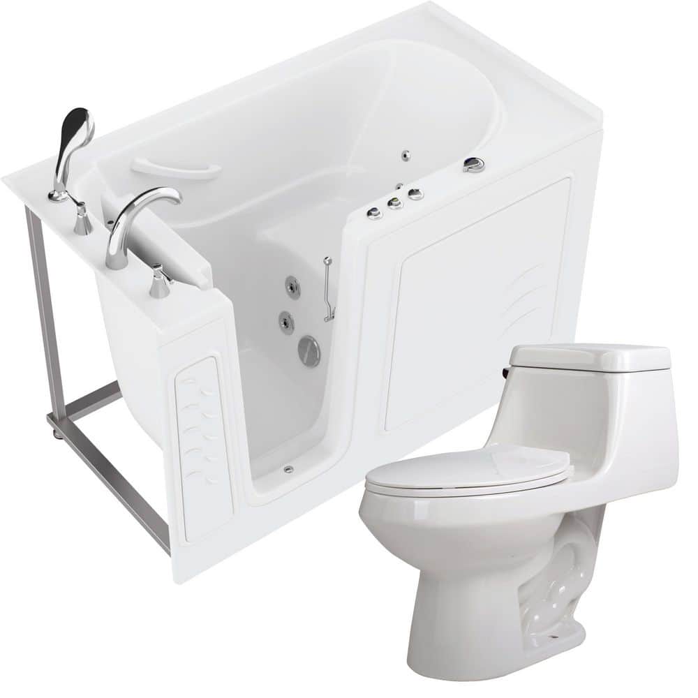 Reviews for Universal Tubs 60 in. Walk-In Whirlpool Bathtub in White ...