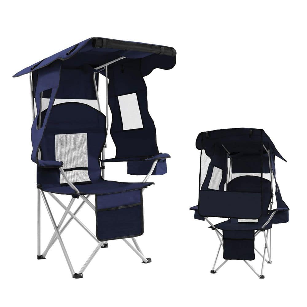 OGETFUUR 20.6 in. D x 20.6 in. W x 51.6 in. H Alloy Steel Beach Chair ...