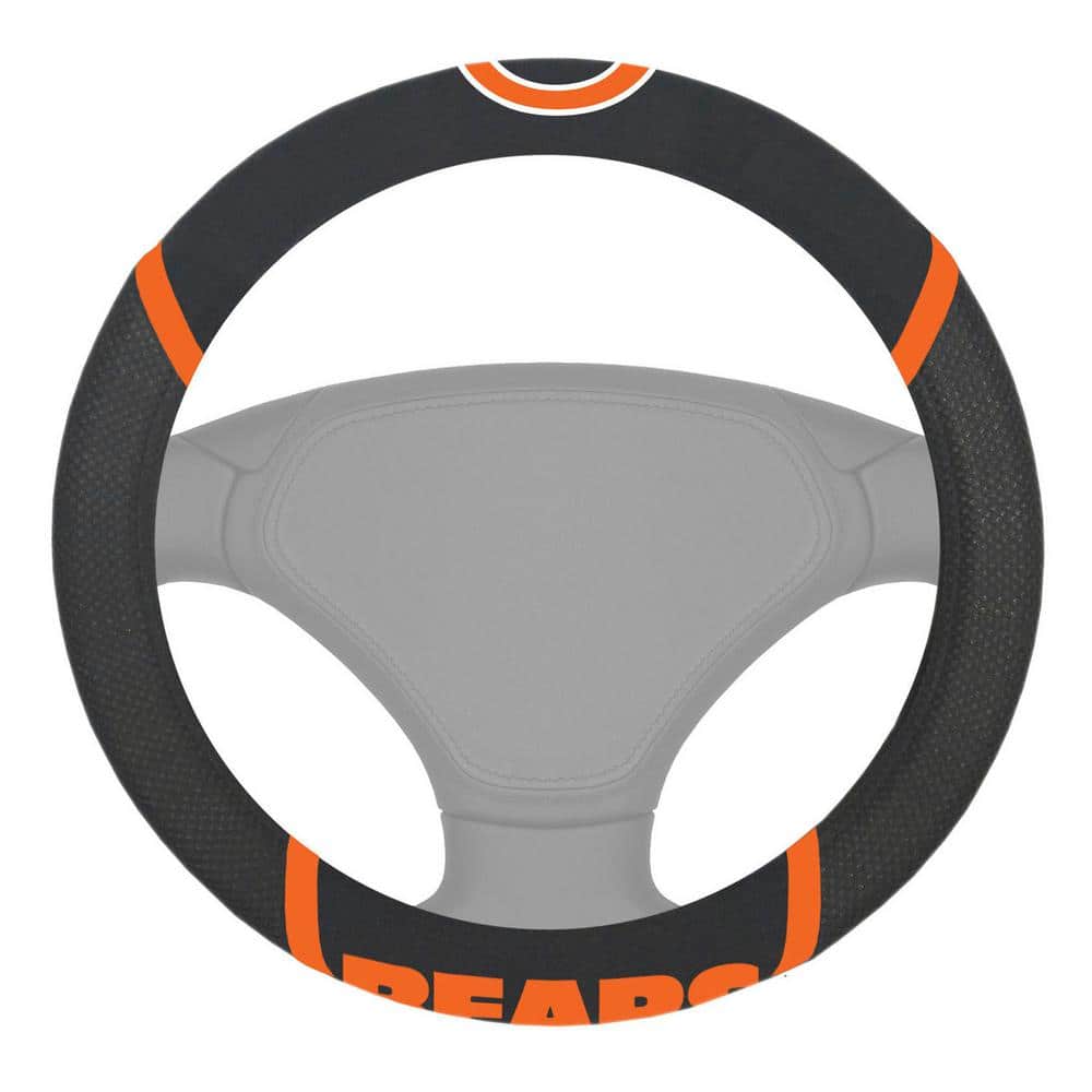 FANMATS NFL - Chicago Bears Embroidered Steering Wheel Cover in Black ...