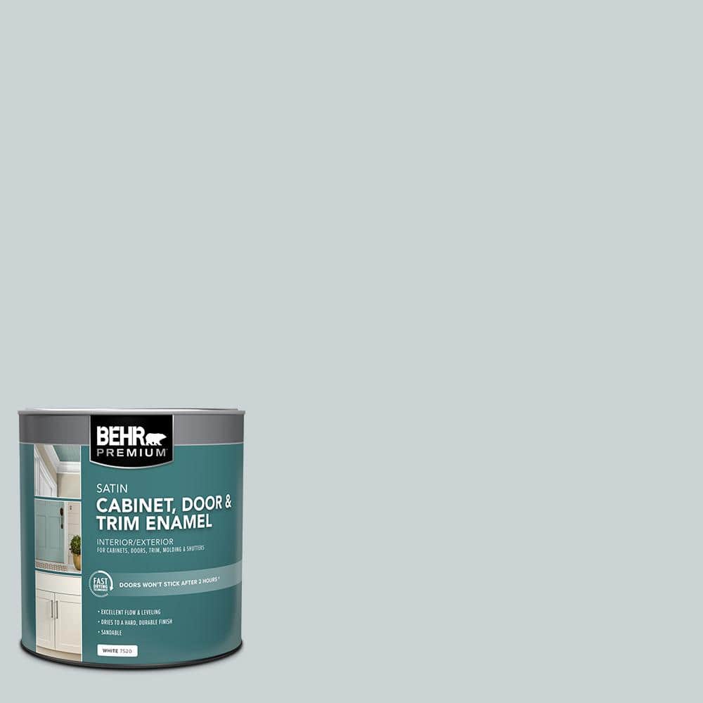 BEHR PREMIUM 1 qt. #N490-1 Absolute Zero Satin Enamel Interior/Exterior ... BEHR PREMIUM 1 qt. #N490-1 Absolute Zero Satin Enamel Interior/Exterior ...