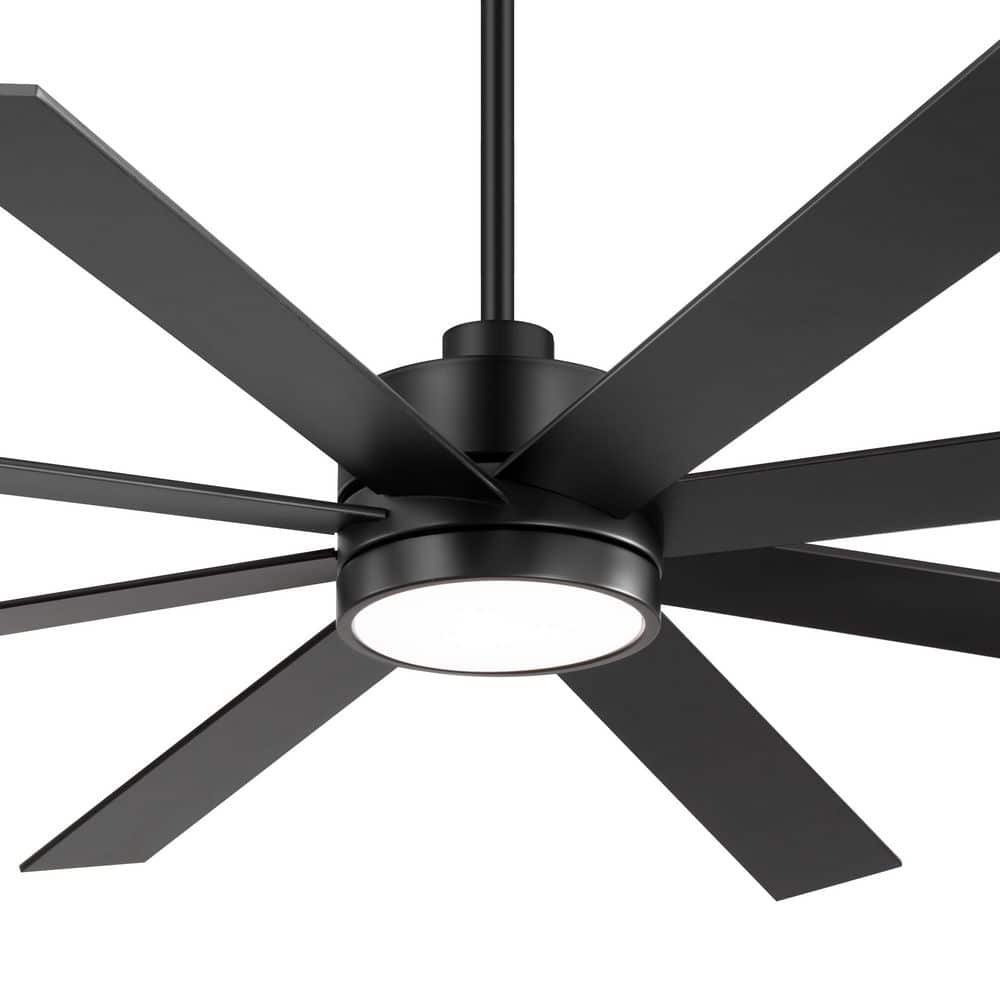 Flashwind Charlotte 6 ft. Indoor Black Windmill Ceiling Fan with Color ...