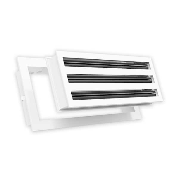 QuietCool 18 in. x 6 in. Aluminum Wall/Ceiling Linear Slot Diffuser in ...