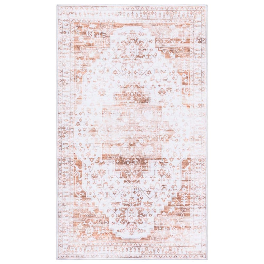 SAFAVIEH Martha Stewart Washable Beige/Gold 3 ft. x 5 ft. Machine ...