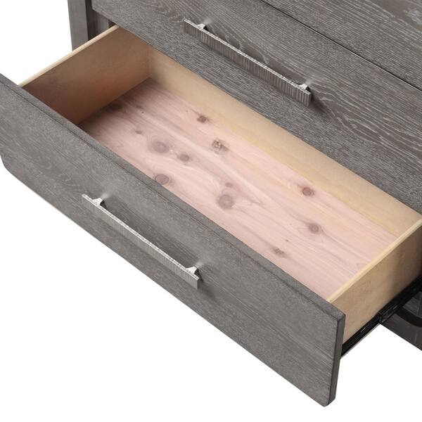 Furniture of America Rally Gray 5-Drawer 38 in. Chest of Furniture of America Rally Gray 5-Drawer 38 in. Chest of
