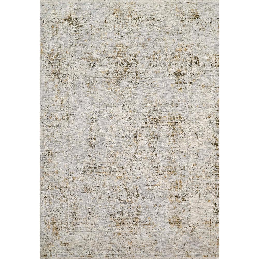 Dynamic Rugs Skyler 6 ft. 7 in. X 9 ft. 10 in. Grey/Green Abstract ...