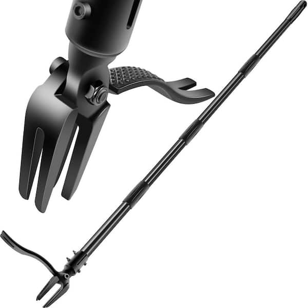 Oyezvary 63 Stand Up Heavy Duty Weed Puller Tool with 4 Claw Steel Head ...