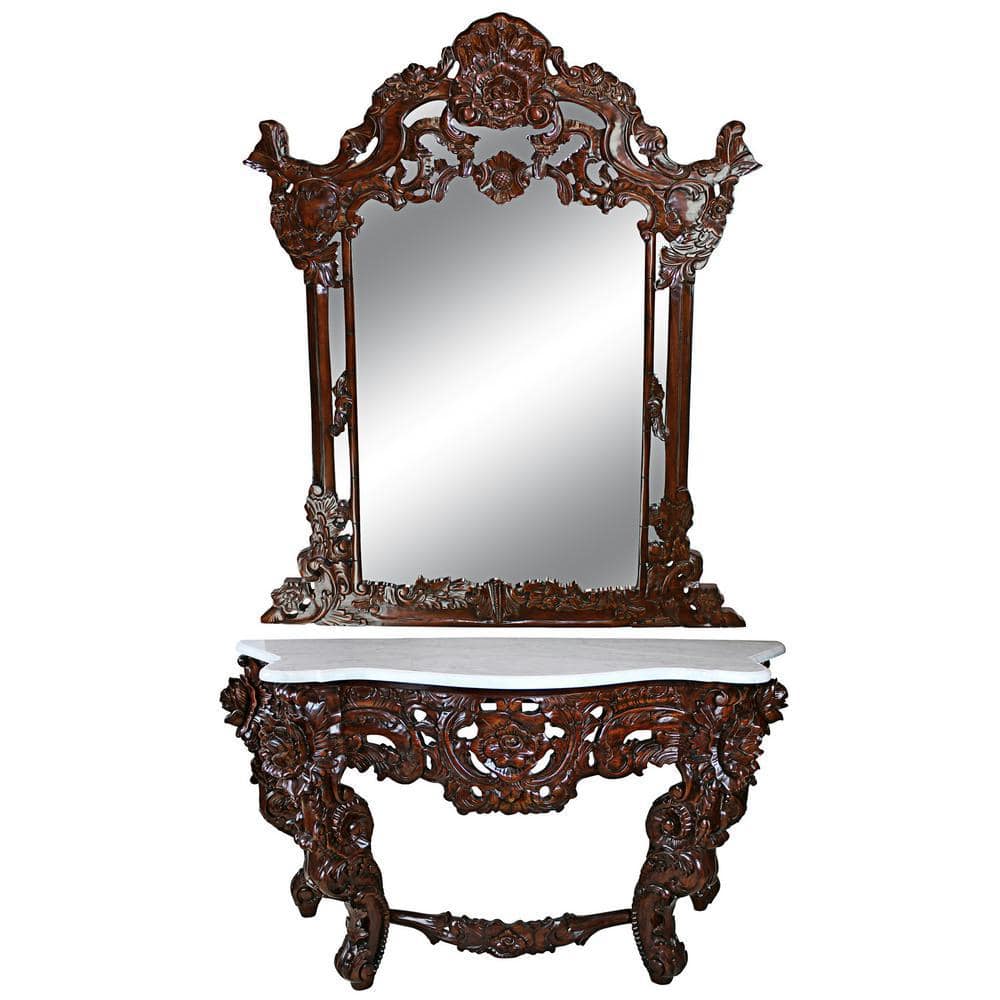 Design Toscano Hapsburg 54 in. Brown Standard Specialty Top Marble ...