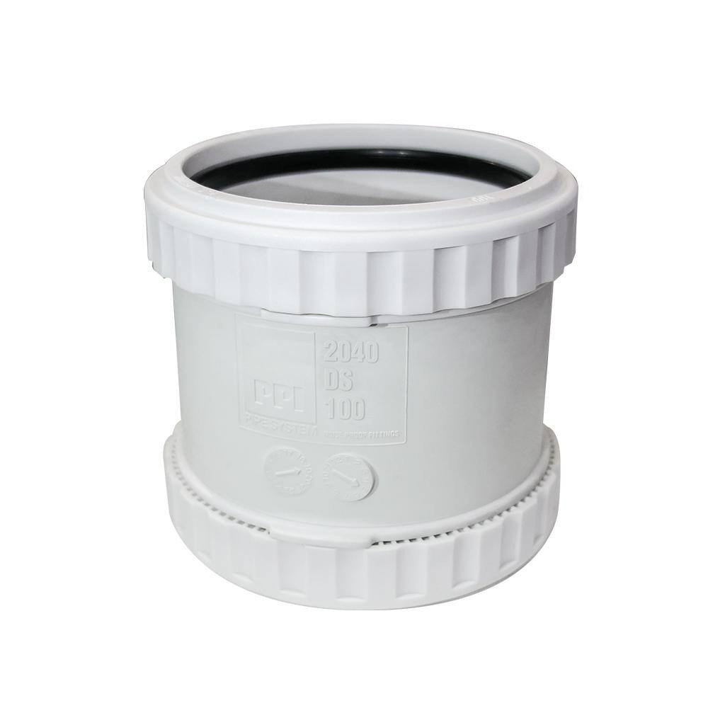 PPI 4 in. Glueless Soundproof DWV Coupling Push-Tighten Compression ...