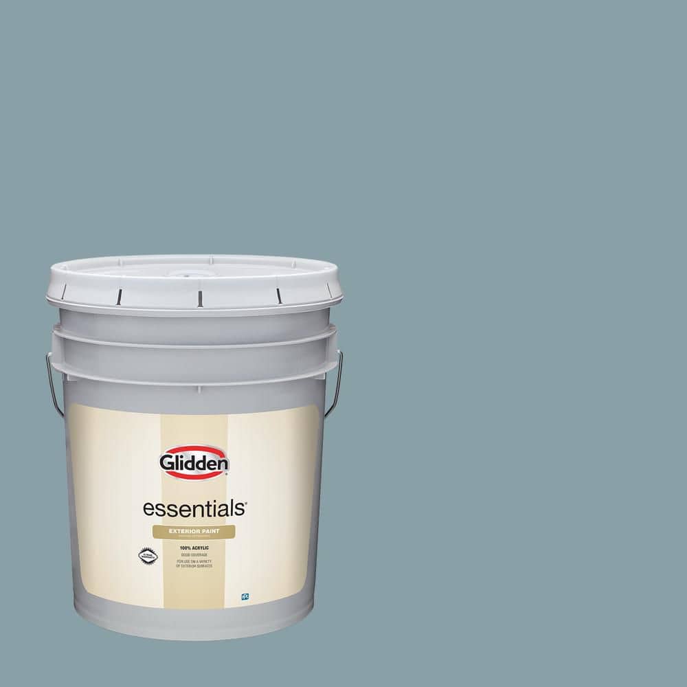 Glidden Essentials 5 gal. PPG1035-4 Symphony Of Blue Satin Exterior ...