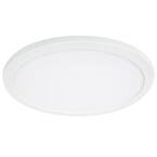 Maxxima 12 in. Round 1-Light White Integrated LED Flush Mount MCL-6122400W