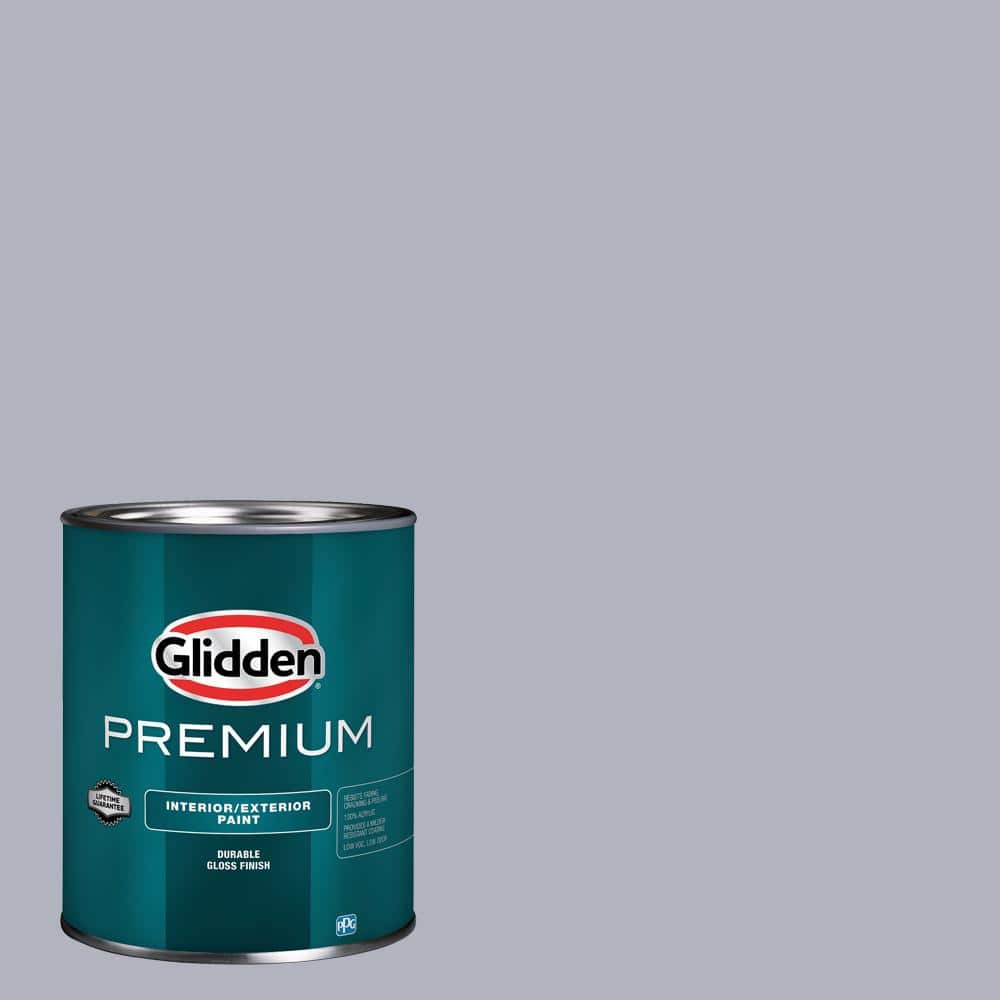 Glidden Premium 1 qt. Glistening Gray PPG1043-4 High Gloss Interior ...