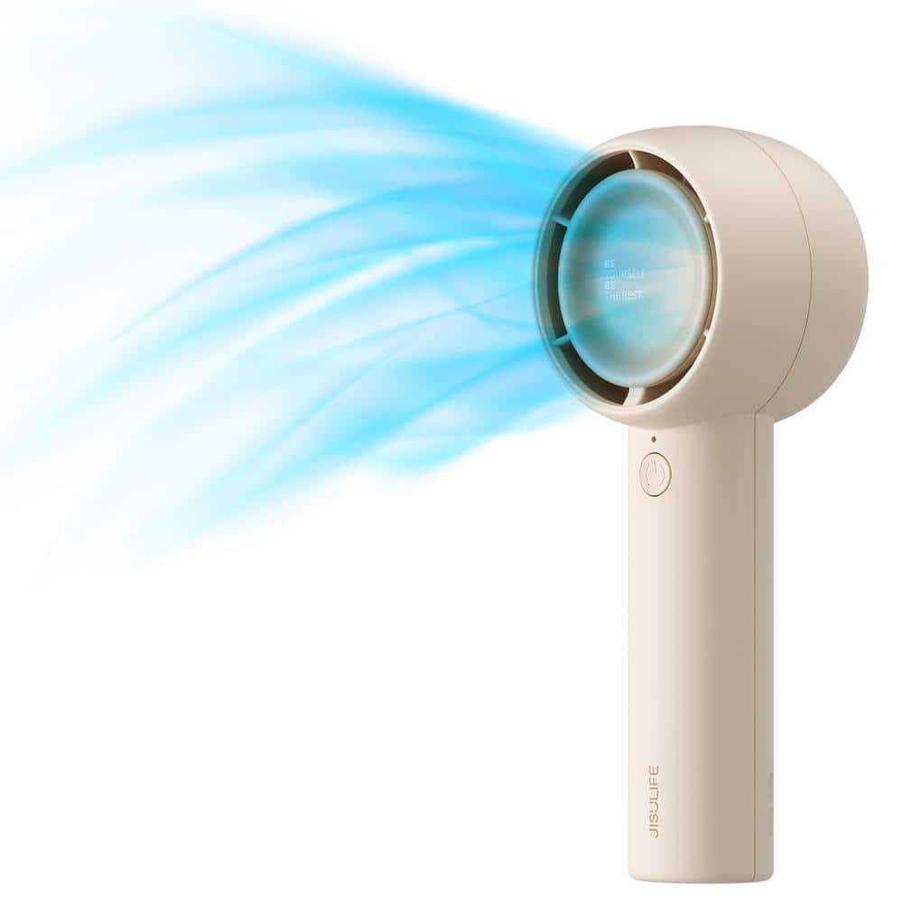 JISULIFE 6 in. Personal Fan in Brown with Innovative Hidden Fan Blades ...