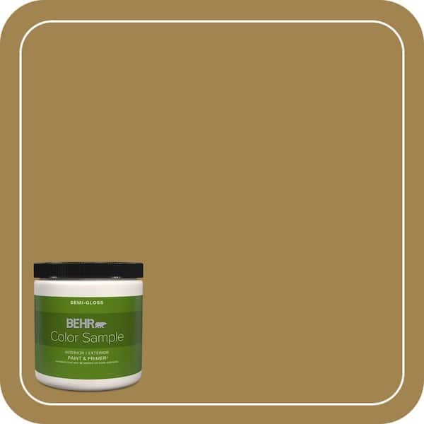 BEHR PREMIUM PLUS 8 oz. #330F-6 Bristle Grass Semi-Gloss Interior ...