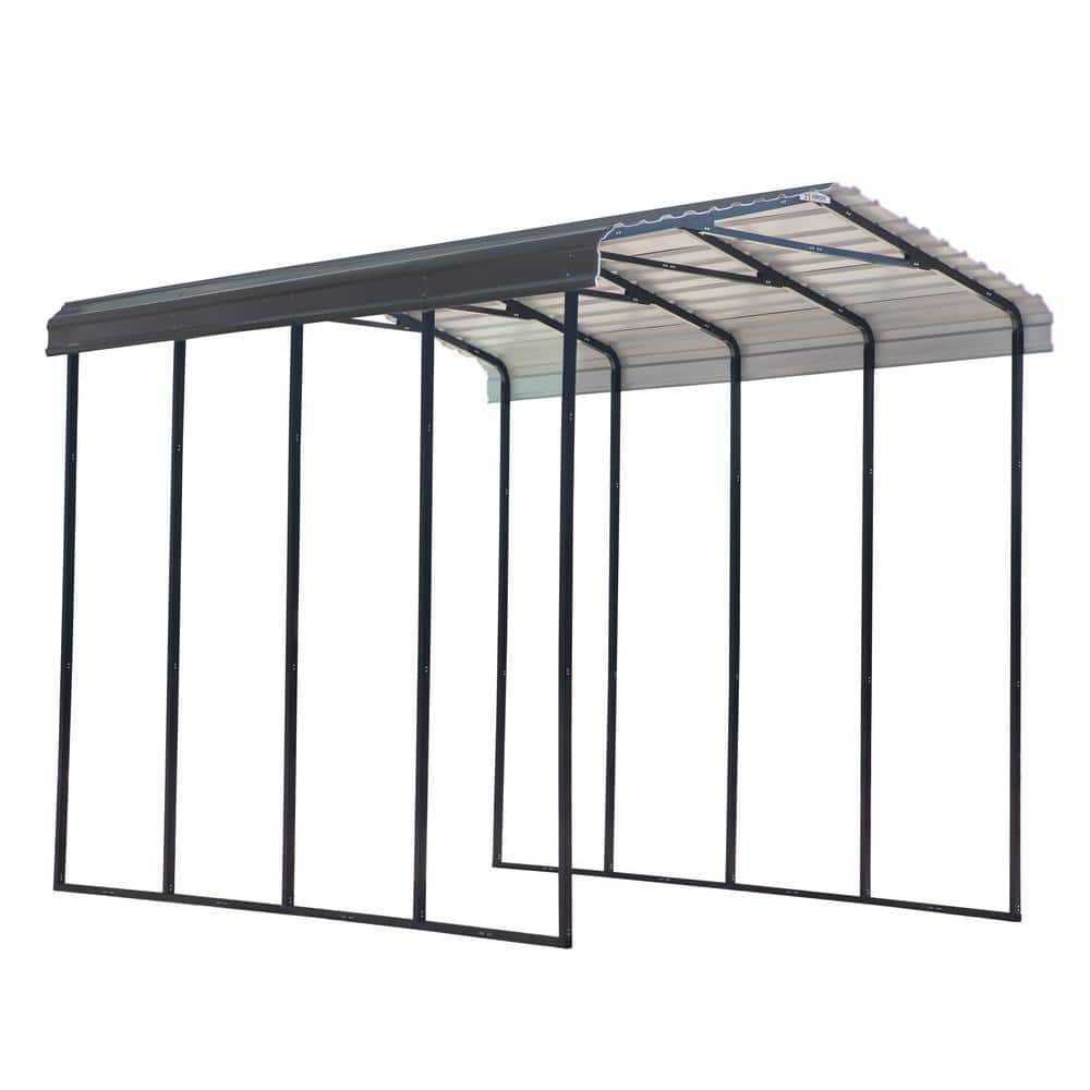 Arrow 14 ft. W x 20 ft. D x 14 ft. H Galvanized Steel Charcoal Finish ...