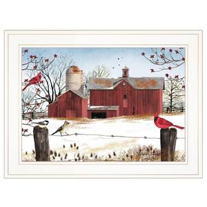 HomeRoots Charlie Crisp Winter Evening 1-Piece Framed Wall Art 15 in. x ...