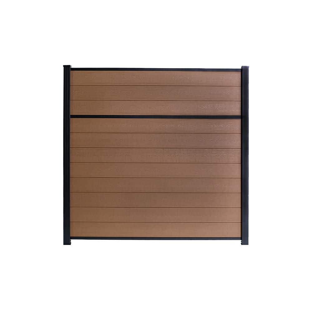 GWF Classic Privacy 6 ft. x 6 ft. Cedar Composite Horizontal Wood Fence ...