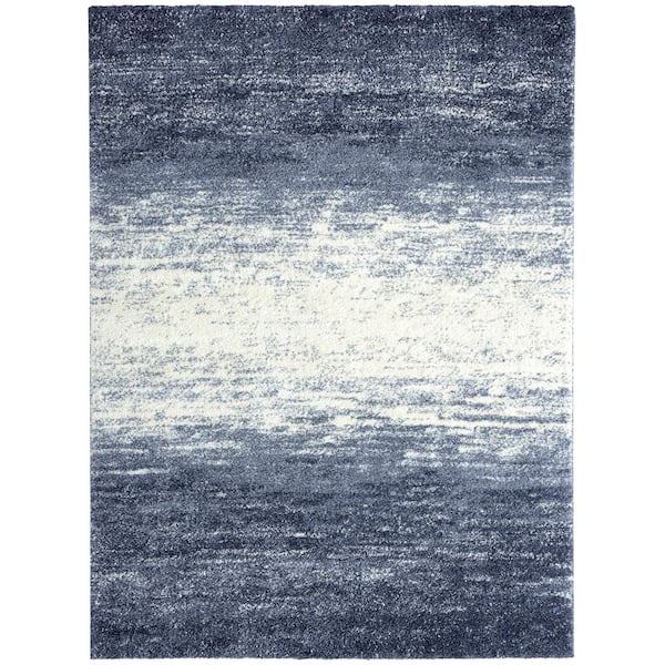 EVERLOOM Bleeker Marin Ivory/Grey/Blue 8 ft. x 10 ft. Ombre Area Rug 1 ...
