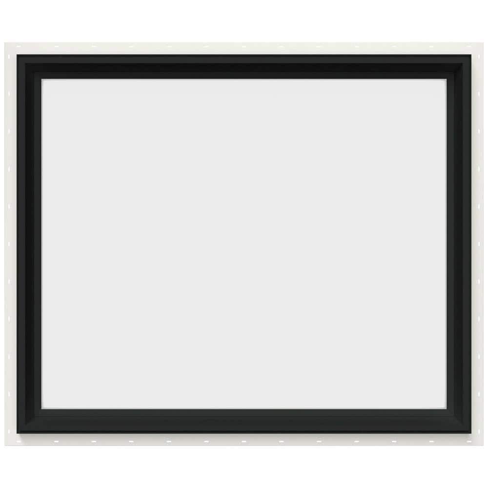 JELD-WEN 36 in. x 30 in. V-2500 Series Bronze Exterior/White Interior ...