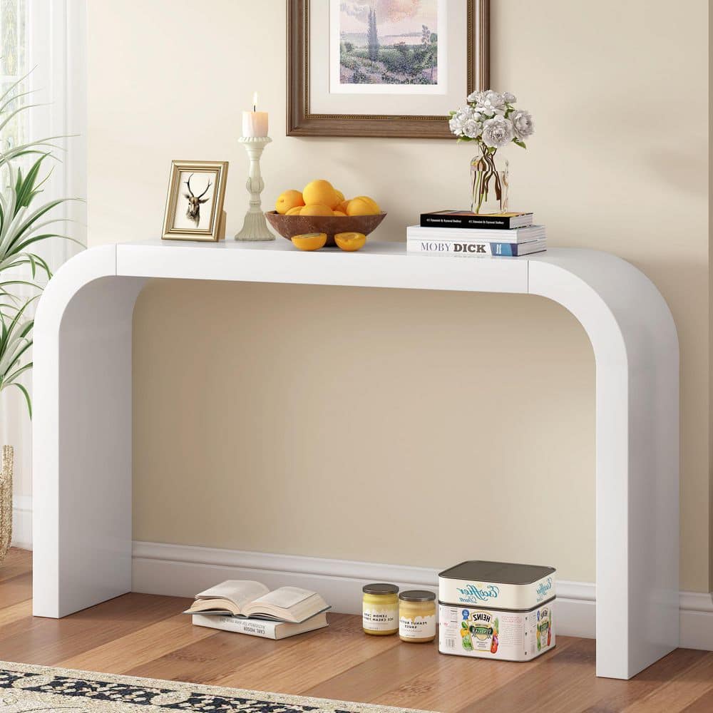 CHRISTOPHER KNIGHT HOME Mirod Modern Minimalist 52 in. White Rectangle ...