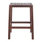 Safavieh Capri 27 in. Brown Wood Backless Counter Stool-BST1009C - The ...