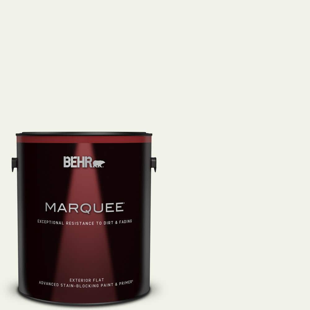 BEHR MARQUEE 1 gal. #PPU18-07 Falling Snow Flat Exterior Paint & Primer ...