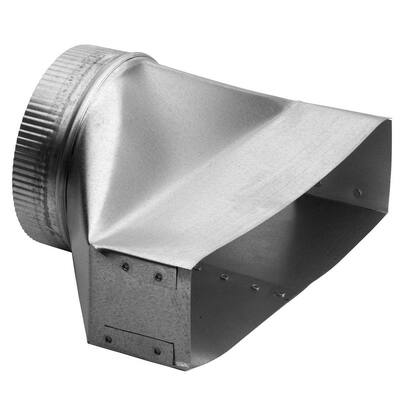 Broan-NuTone 3-1/4 in. x 10 in. Rectangular to 6 in. Round Galvanized ...