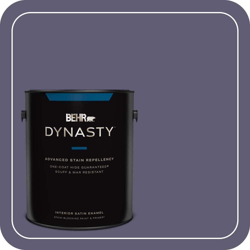 BEHR DYNASTY 1 gal. #PMD-90 Luscious Purple Satin Enamel Interior Stain ...